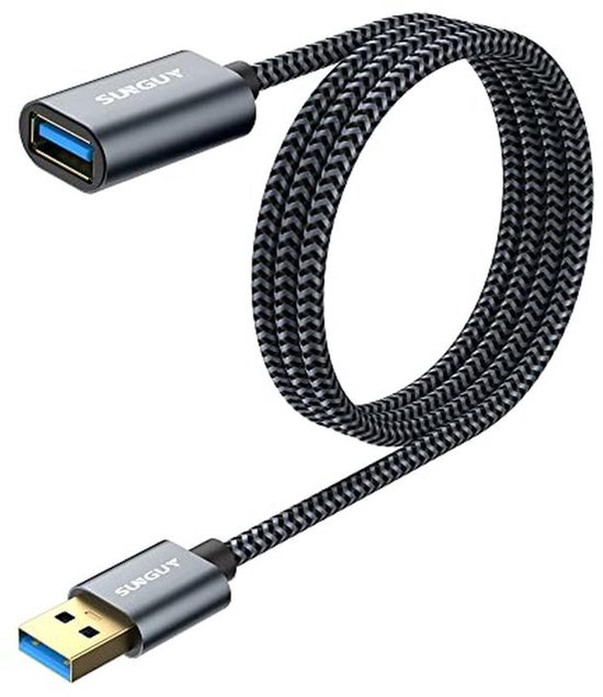 USB 3.0 Verlengkabel 1 m - Supersnelle 5 Gbps A-aansluiting voor ...