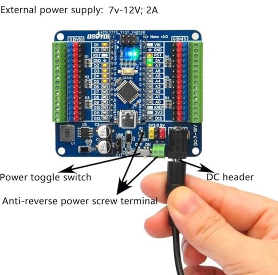 Nano IO Shield Breakout Board voor Arduino Nano met GPIO Status LED en ...