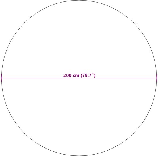 vidaXL - Vloerkleden - Rond - Crème - Ø - 200 - CM | bol