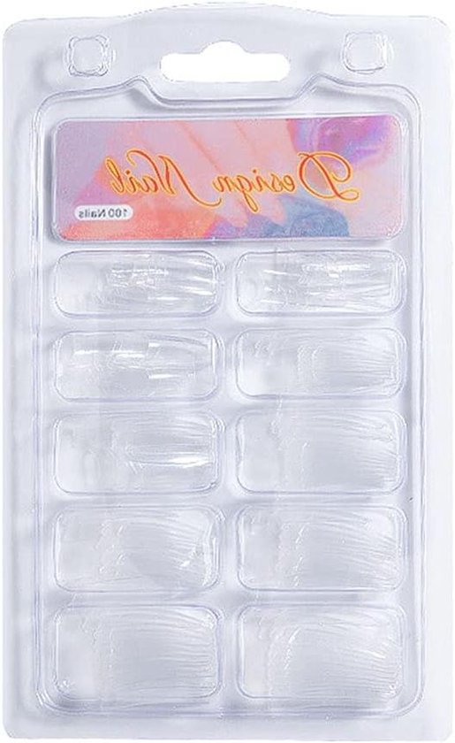 EGoods - Clear Gel Nagelvormen Dual Systeem 100 Stuks - C Curve Vorm ...