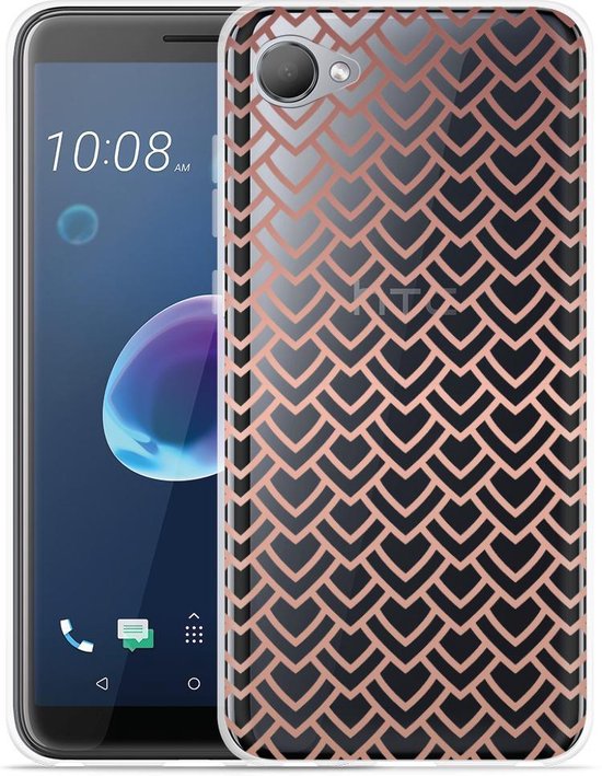 Desire 12 Hoesje Pink Pattern - Designed by Cazy | bol.com