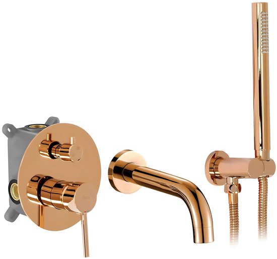 Rea Lungo + Box Robinet De Baignoire Cuivre 15X4,5X15Cm | bol