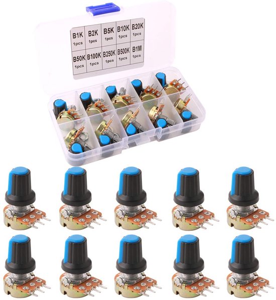 10pcs premium lineaire rotatieve taper potentiometer - verstelbare 3 ...