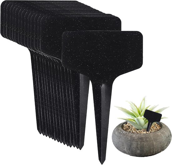 Pack of 50 Plant Signs - Plastic Plant Plugs - T-Shaped Plant Labels ...