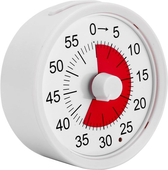 60 Minute Countdown Timer - Visuele Timer met Magnetische Basis voor ...