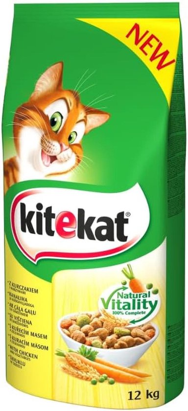 Droogvoer voor Katten - Vis en Groenten - 12 kg Grootverpakking | bol