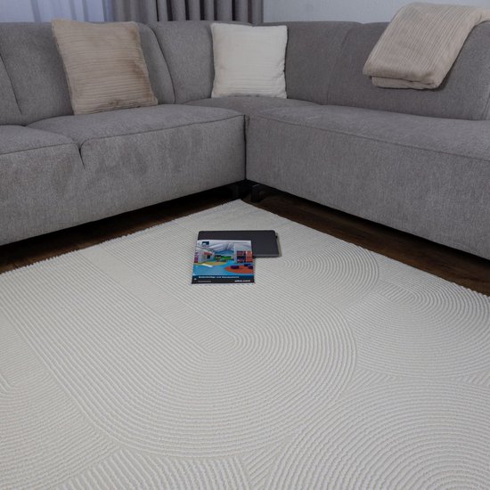 Wit Tapijt Kwalitatief Laagpolig Vloerkleed Koho Premium Touch 3D Toon ...