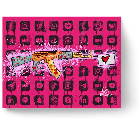 Mass distraction - Meerdere kleuren - Plexiglas 120 x 80 c | bol