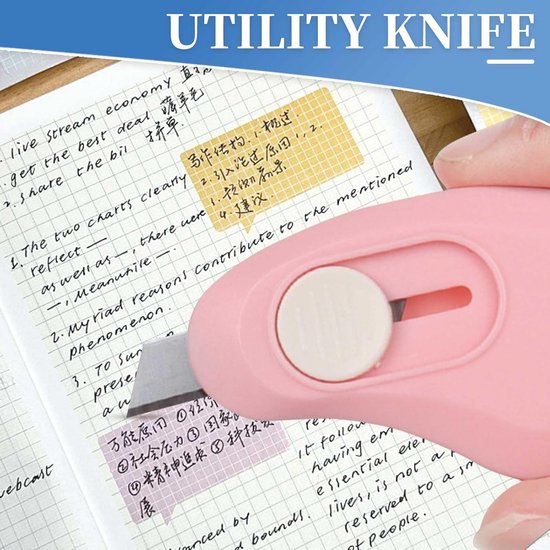 6 stuks intrekbare mini-cuttermessen - compact en veilig | bol