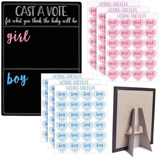 Genderonthulling Spellen - Krijtbord Stembord 30,5 x 43,2 cm ...