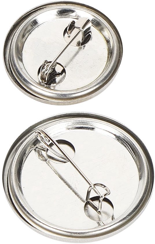 100 Blank Pin Buttons, Round Security Badges, Blank Badge Buttons For ...