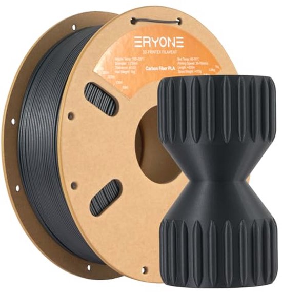 Koolstofvezel PLA Filament voor 3D-printer 1.75mm - 1kg Spoel, Zwart | bol