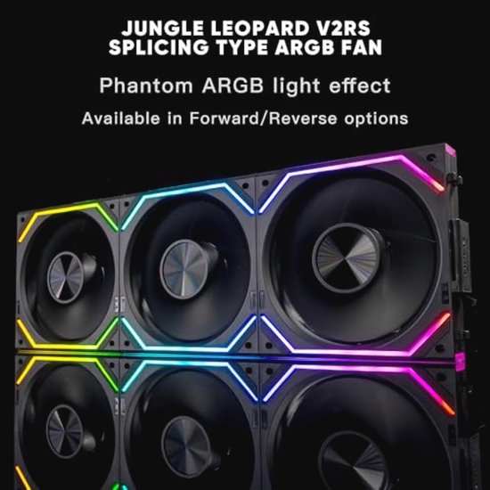 120 mm RGB pc-ventilator set - 3 stuks met Daisy Chain, 1850 tpm, 68 ...