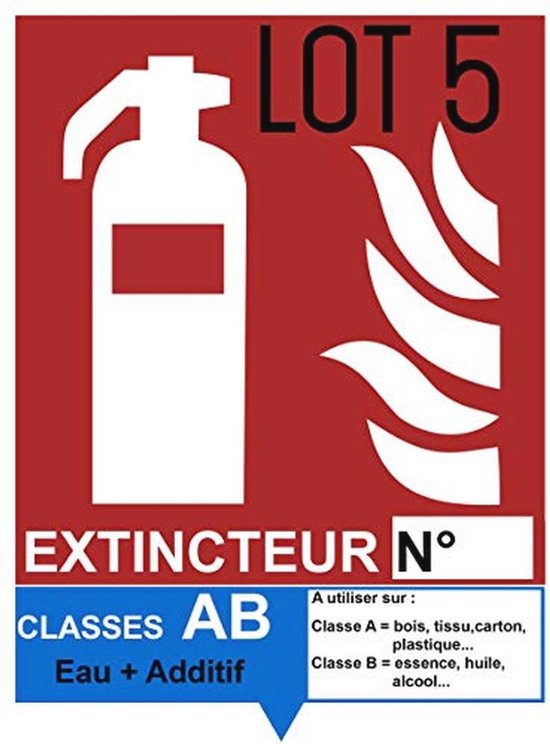 Brandblusser Aanwijzingsbord type AB - Water + Additief - 150 x 200 mm ...