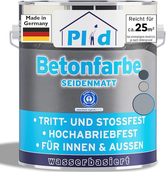 Betonverf voor binnen en buiten - Vorstbestendig, Zilvergrijs ...