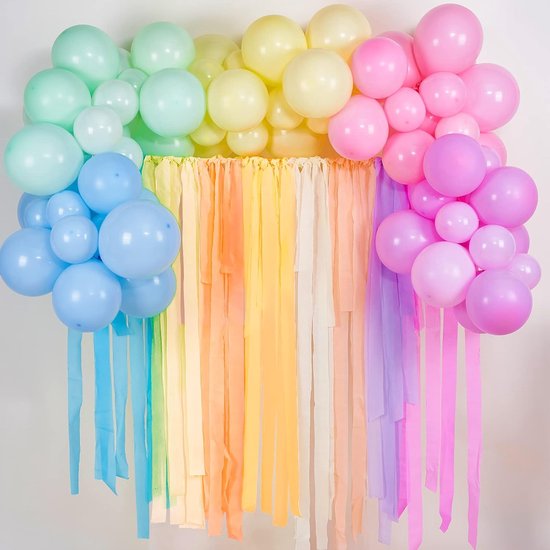 Crepe Paper Streamers 6 Rolls 492ft - Pastel Party Streamers voor... | bol