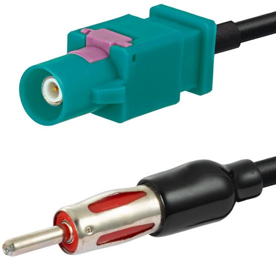 Fakra Z naar DIN Adapter Kabel voor Auto Radio DAB+ GPS Antenne | RG174 30cm | bol