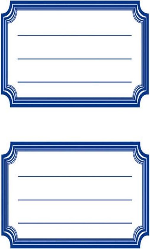 Avery Boeketiket Z-design School - pakje a 6 vel kader blauw | bol.com