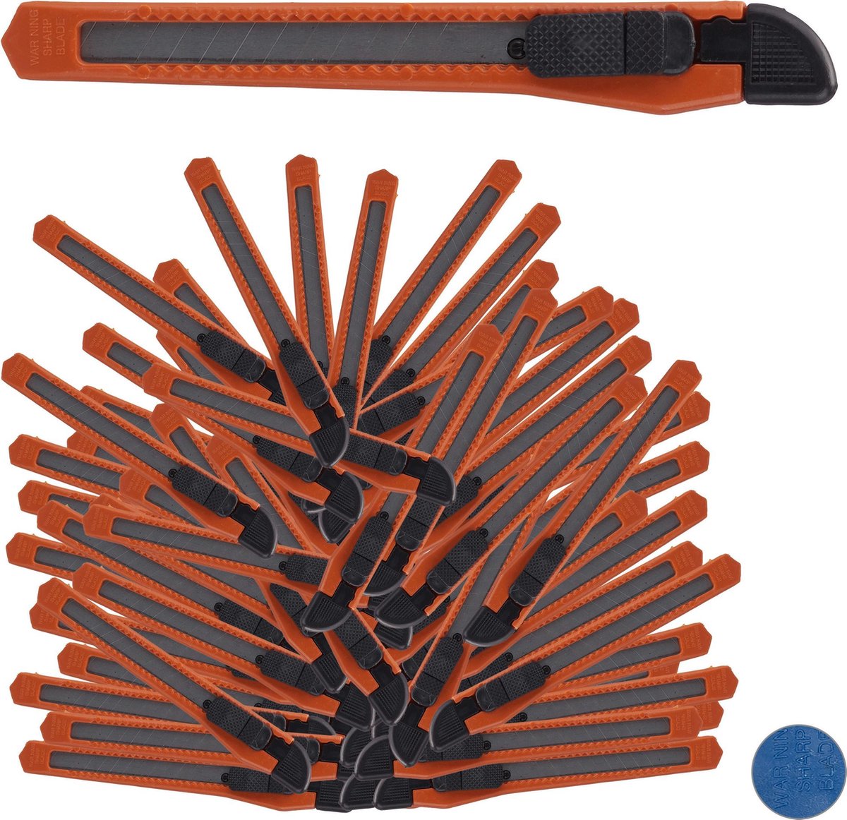 Relaxdays afbreekmes 100 stuks - hobbymes - tapijtmes - snijmes ...