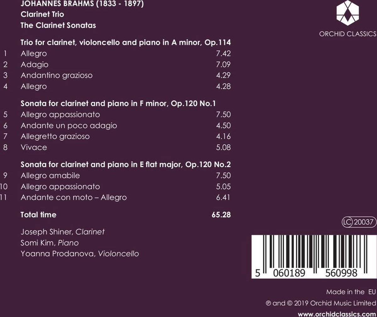 Joseph Shiner, Somi Kim, Yoanna Prodanova - Clarinet Trio - The ...