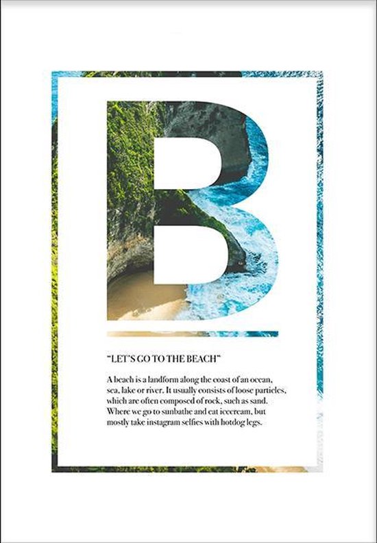 Let's go to the beach Poster - Wallified - Natuur - Landschap - Zee ...