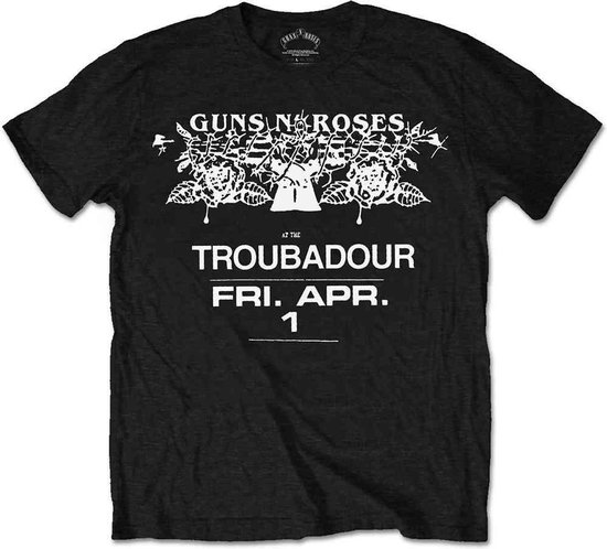 Guns N' Roses - Troubadour Flyer Heren T-shirt - XL - Zwart | bol