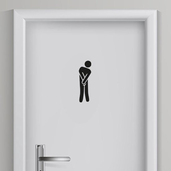 Toilet sticker Man 4 | Toilet sticker | WC Sticker | Deursticker toilet ...