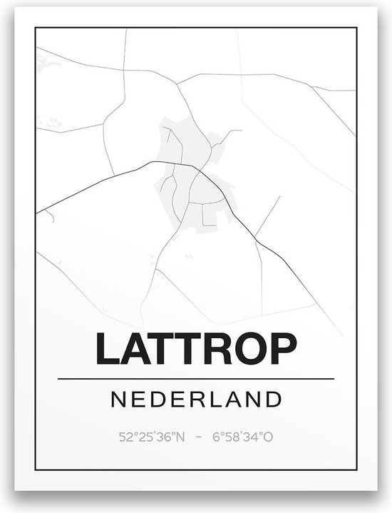 Poster/plattegrond LATTROP - A4 | bol