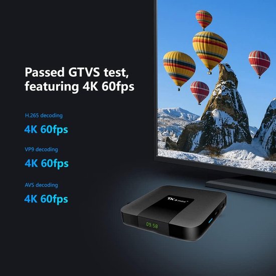 Smart Android TV Box 4K 6K Media Player met 4GB RAM en 32GB ROM, Dual ...