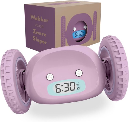 Wegloop Wekker met Wielen voor Zware Slapers, Robot Alarm | bol