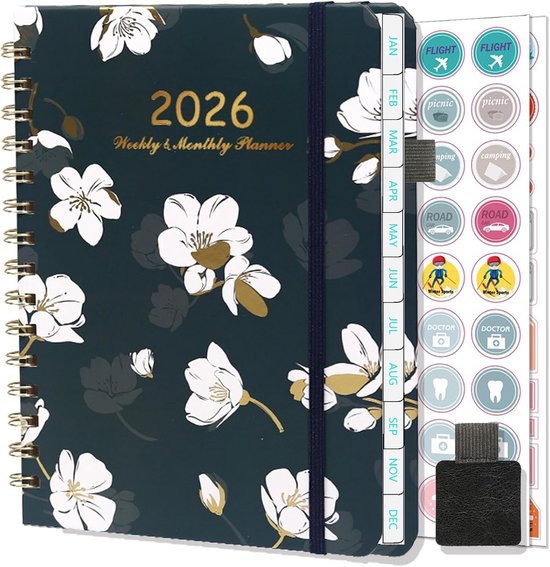 Agenda 2026 Weekoverzicht A5 Planner met Penlus en Stickers | bol