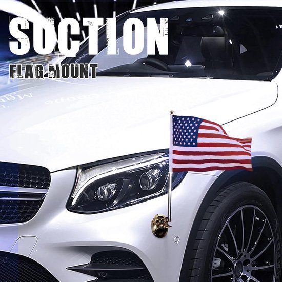 Amerikaanse Vlag met Flexibele Zuignap voor Auto, Vrachtwagen, Boot ...