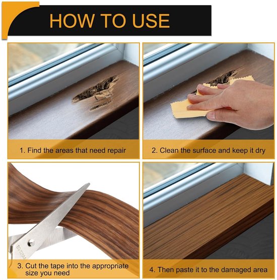 MK Stoer- Houtreparatiepatchband - Zelfklevend - 31,8 inch x 33 ft ...