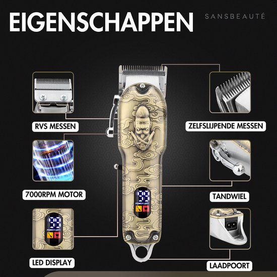 Professionele Draadloze 5-in-1 Tondeuse met Foil Shaver - Sansbeauté ...