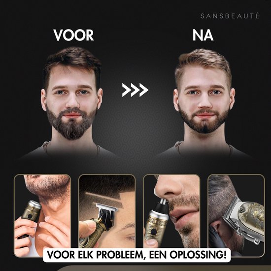 Professionele Draadloze 5-in-1 Tondeuse met Foil Shaver - Sansbeauté ...