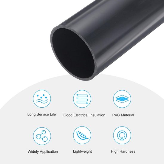 Ronde PVC Buis 76mm Buiten Diameter Donkergrijs - Sterke Waterleiding ...