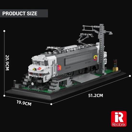 Reobrix 66803 Elektrische trein retro classic bouwset | Locomotief ...
