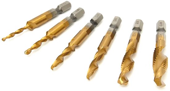 HBM 6 Delige HSS Zelftappende Borenset M3 tot M10 | bol