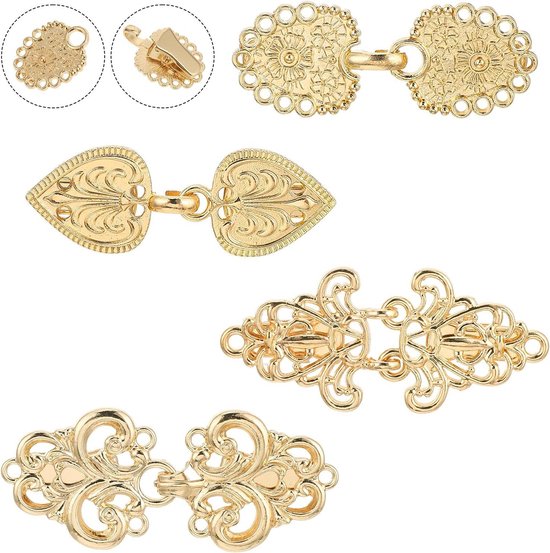 Allecto Plus - Set van 4 retro pullover sjaal clips voor vrouwen en ...