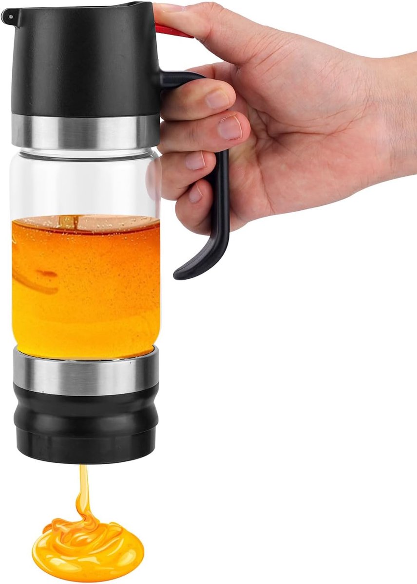 Anti-druppel Honingpot 300 Ml Honingdispenser, Anti-Druppel Glazen ...