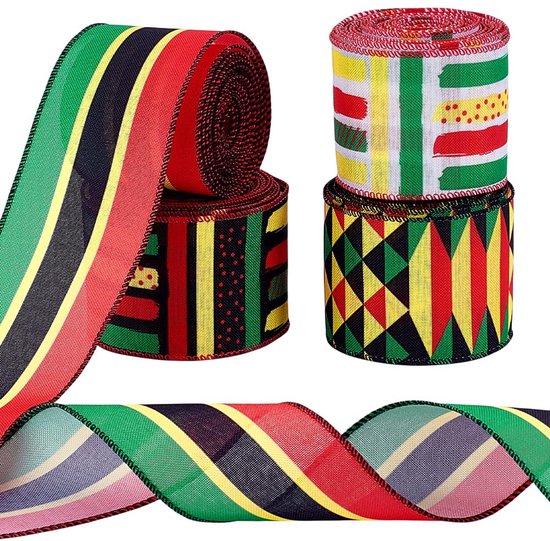TRANKIELO® - Lint – 4 Stijlen, 20 Yards – Zwart Geschiedenis Lint ...