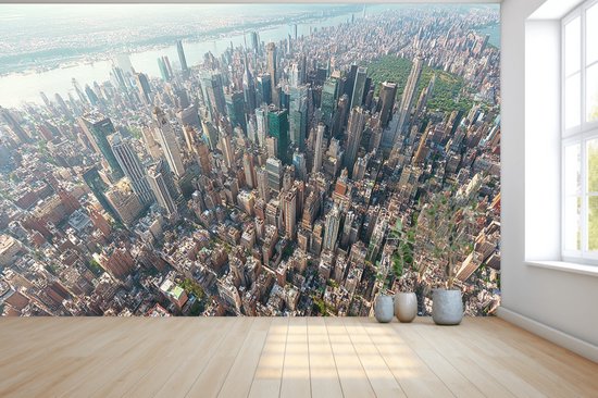 Naadloos behang Fotobehang - Skyline Dreams: Urban Majesty - 250x50 ...