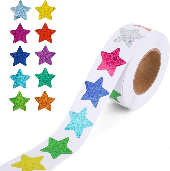 Allecto Plus - 500 Stuks Gekleurde Klein Zelfklevende Ster Stickers ...