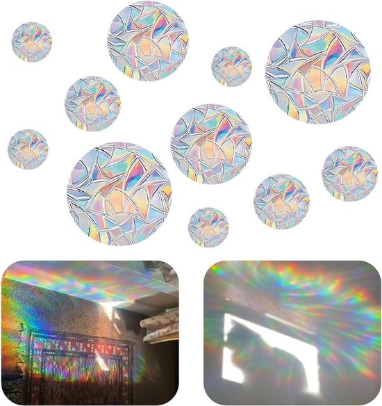 Allecto Plus - Prisma Suncatcher stickers voor raam met regenboogeffect ...