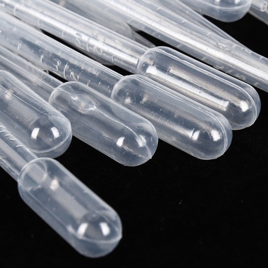 100 pipettes en plastique de 2 ml - Pipettes compte-gouttes graduées ...