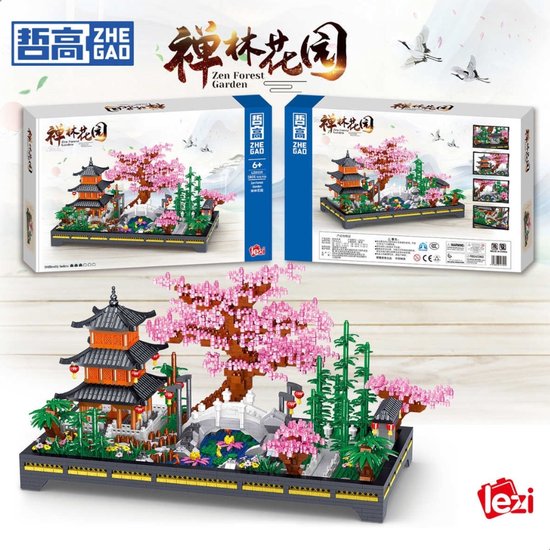Lezi Nanoblocks Japanse bloemen tuin | Botanical Bonsai | Sakura ...