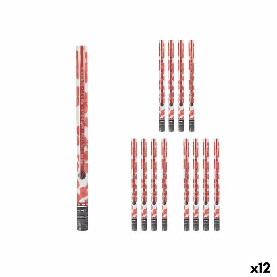 Confettikanon 9119-80 Rood Papier Karton Plastic 5 x 79 x 5 cm (12 ...