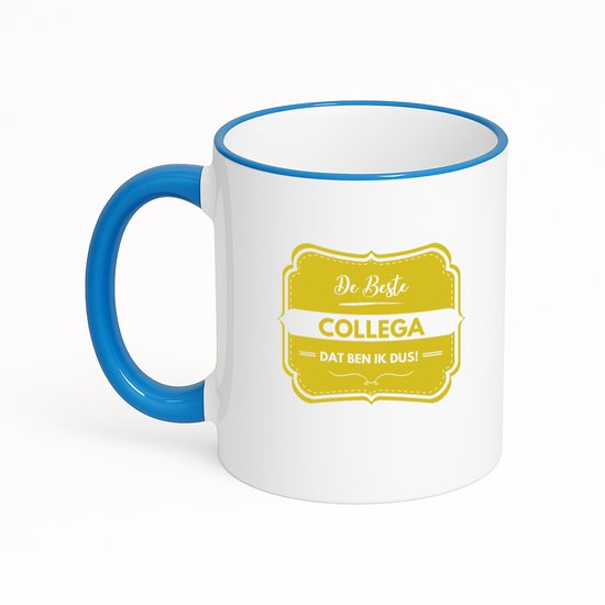 Hacebo® - De beste collega, dat ben ik dus koffiebeker met gekleurde ...