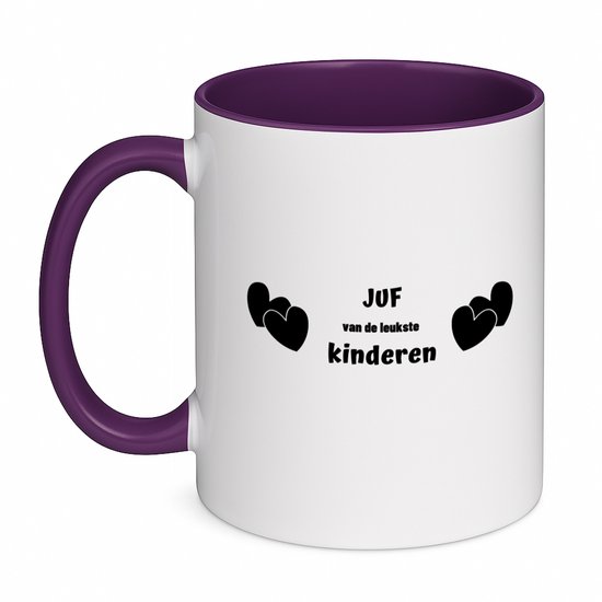 Hacebo® - juf van de leukste kinderen koffiebeker paars - Juf - de ...