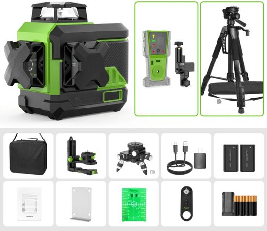 3D Cross Line Laser – Lijnlaser – Zelfnivellerend – Bluetooth Laser ...